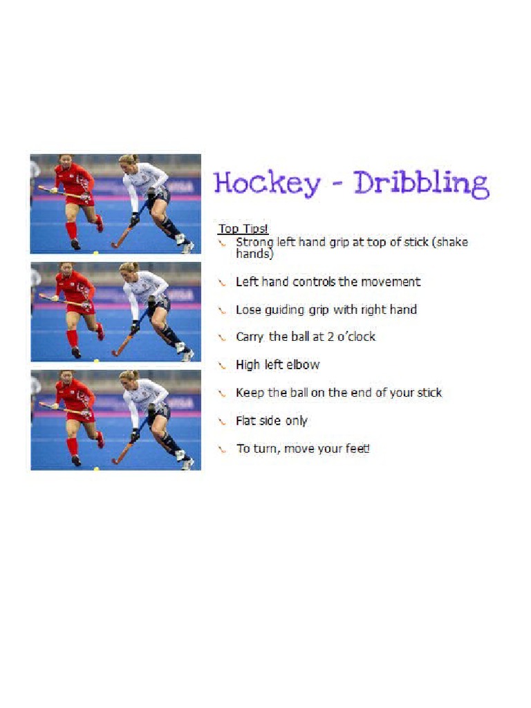 Hockey Dribbling Skill Card | PDF