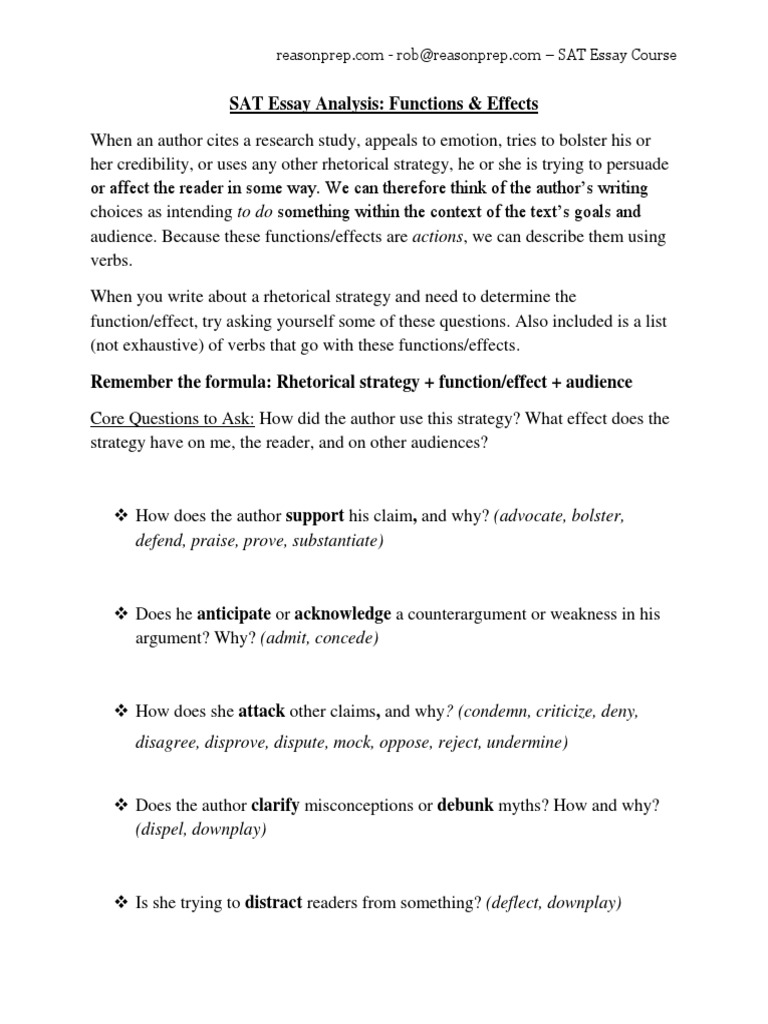 Analyzing Rhetorical Strategies: A Guide to Identifying Functions and ...