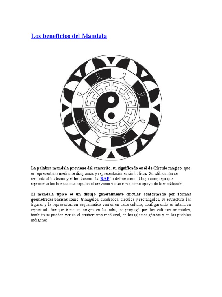 Beneficios Del Mandala | PDF | Mandala | Meditación