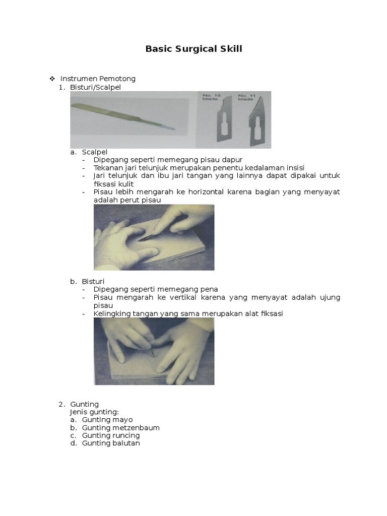 Basic Surgical Skill | PDF