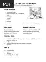 Science Fair Display Board Guidelines | PDF | Art