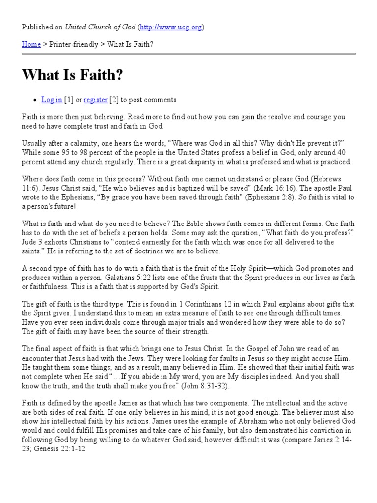 What Is Faith?: Kwwszzzxfjruj +RPH | PDF | Religion & Spirituality