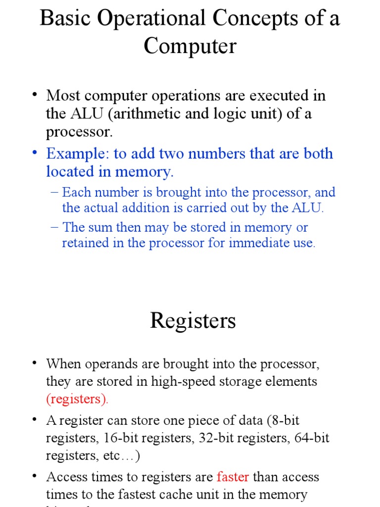 Basic Operational Concepts | PDF
