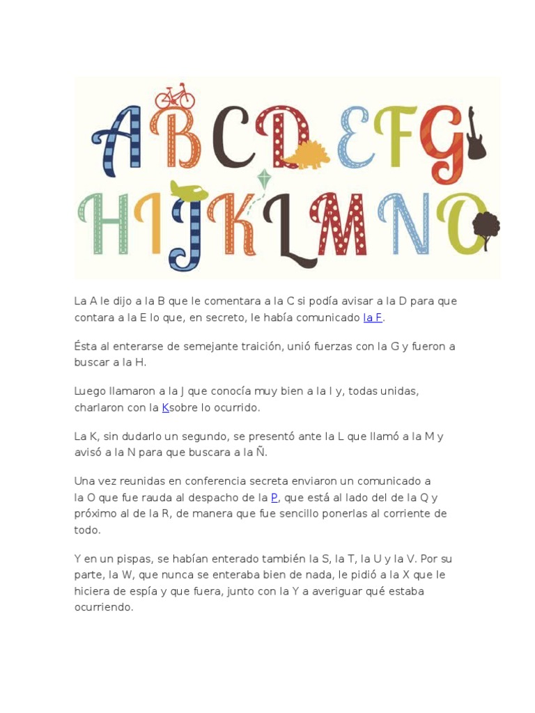 Cuento Del Abecedario | PDF