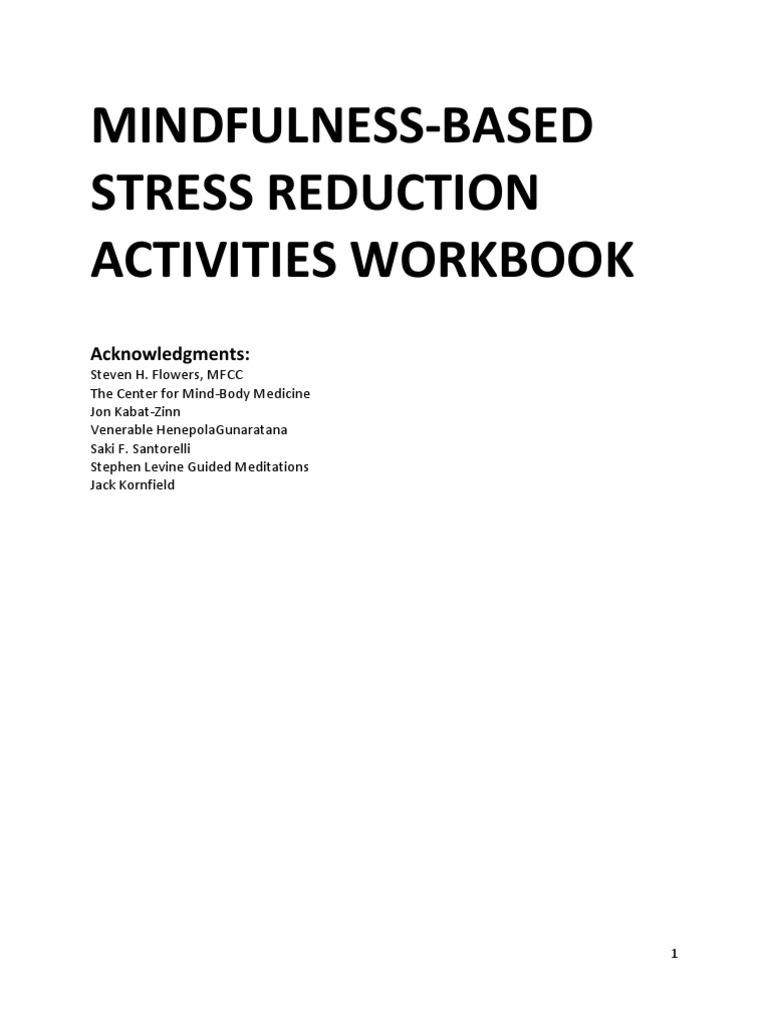 MBSR Workbook | PDF | Spirit | Mindfulness