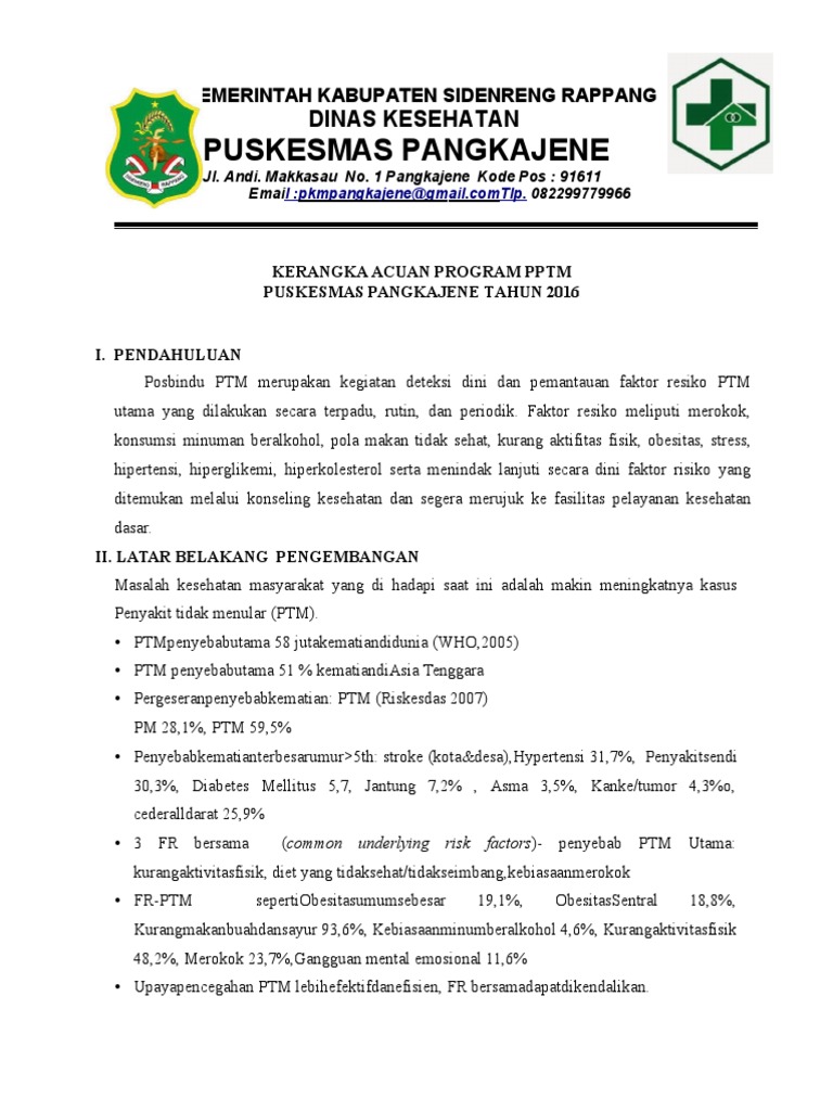 Kerangka Acuan PTM | PDF | Pengembangan Diri