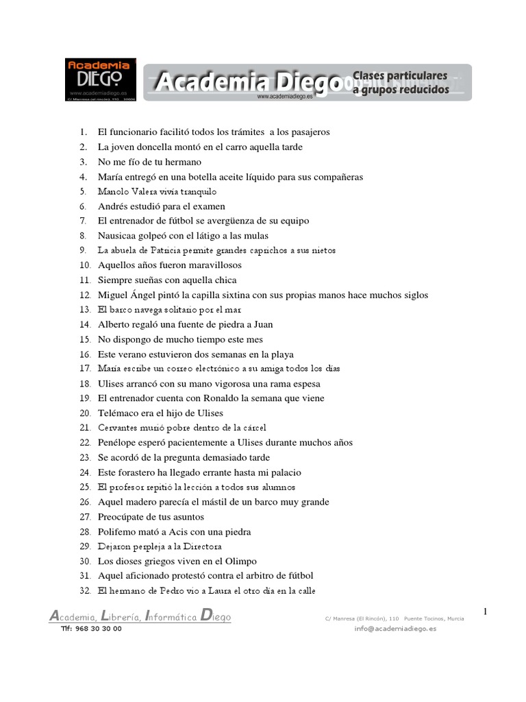 130 Frases Simples Muy Completas PDF | PDF