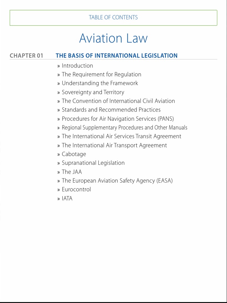 Aviation Law: The Basis of International Legislation | PDF | Instrument ...