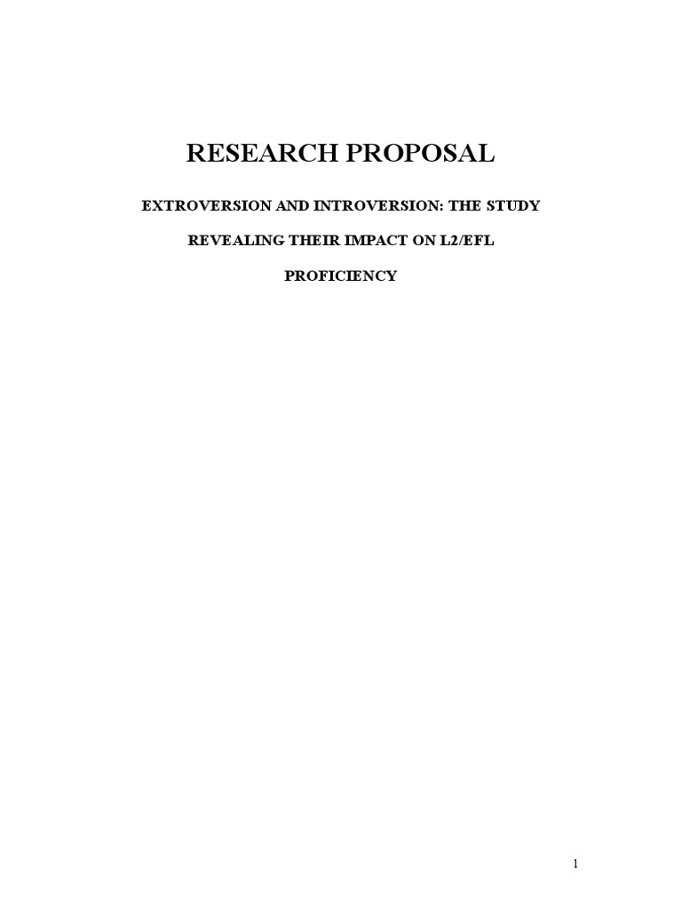 Research - Proposal Mushtaq | PDF | Extraversion And Introversion ...