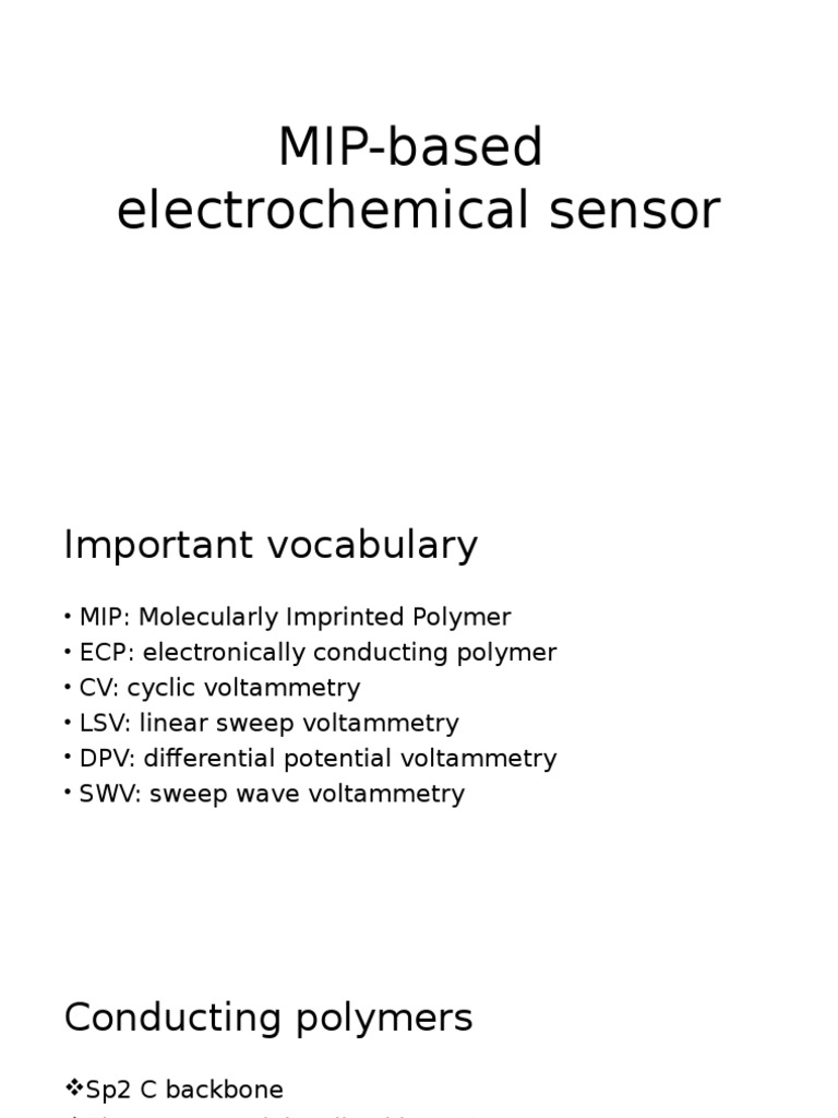 MIP-based Sensor - Summary | PDF | Polymers | Chemical Substances