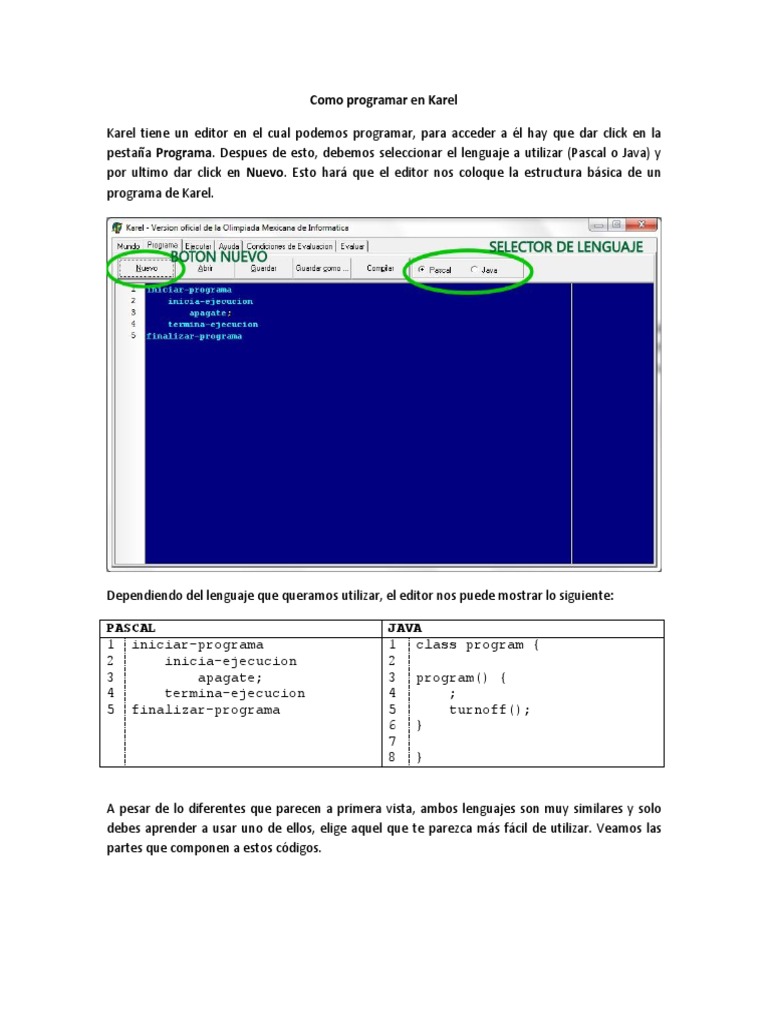 04 - Primeros Pasos en Karel II PDF | PDF | Programa de computadora | Programación