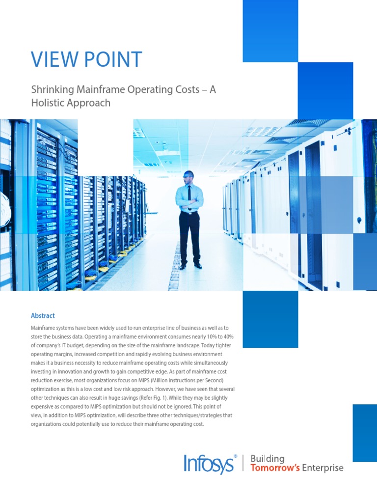 View Point: Shrinking Mainframe Operating Costs - A Holistic Approach | PDF | Mainframe Computer ...