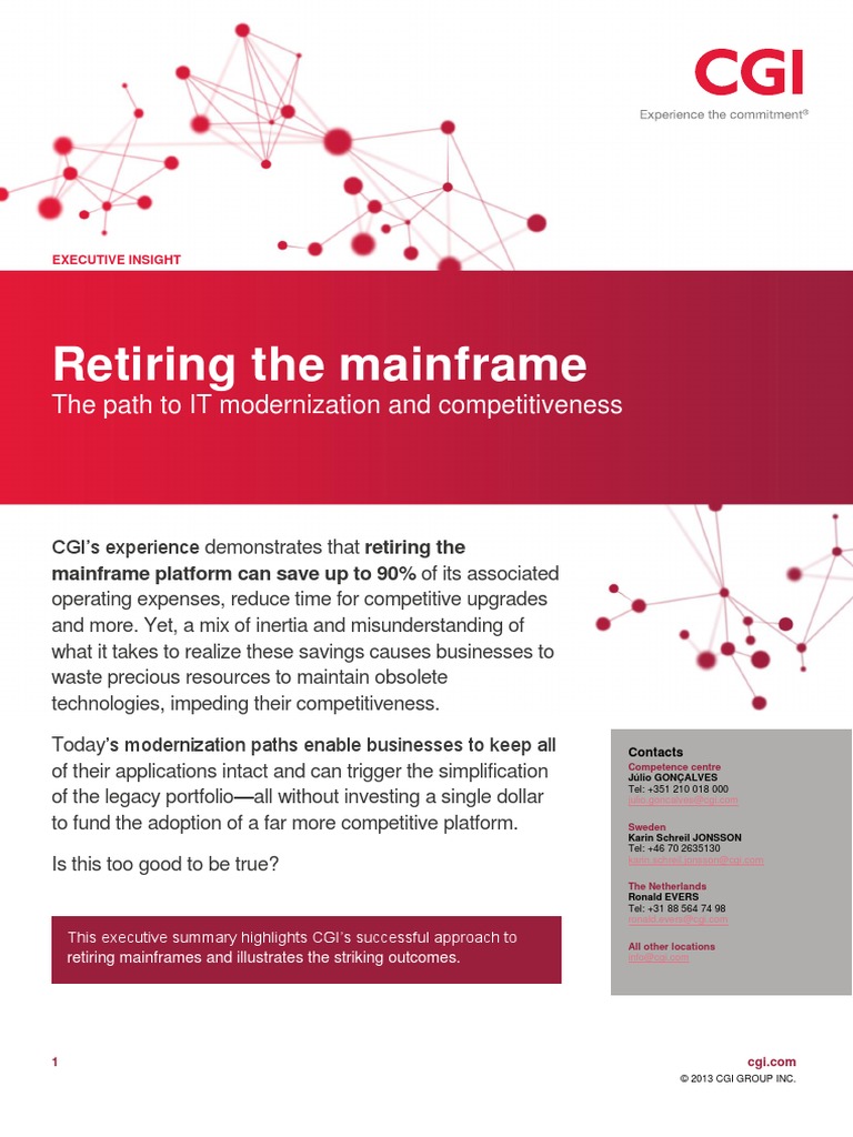 Retiring The Mainframe | PDF | Mainframe Computer | Software As A Service