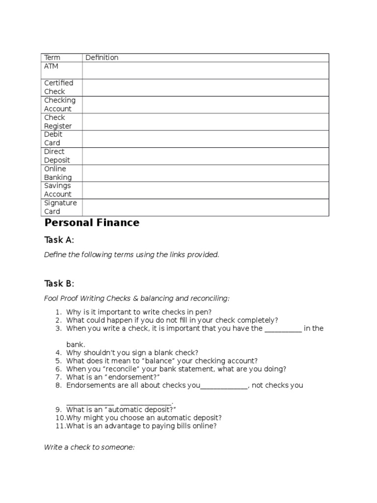 Personal Finance | PDF