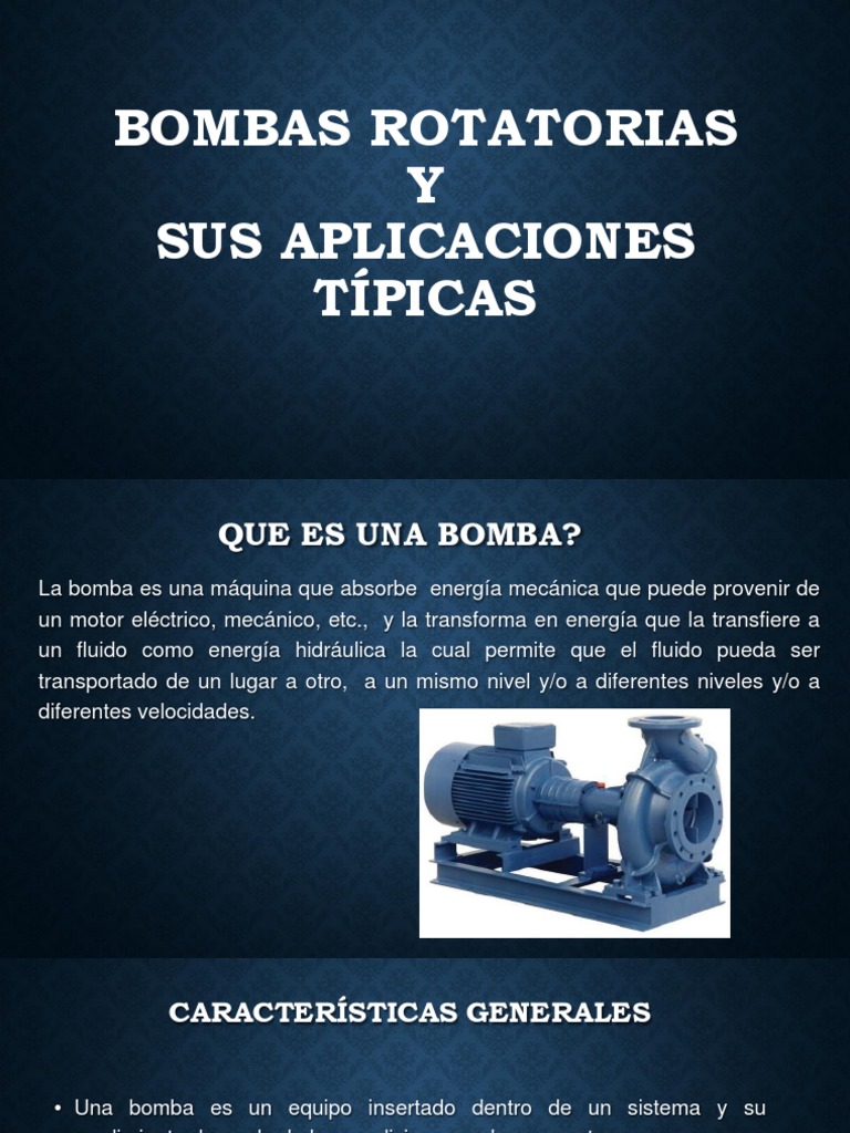 Bombas Rotatorias | PDF | Bomba | Máquinas