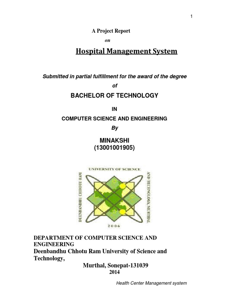 Hospital Management System Report | PDF | Class (Computer Programming ...