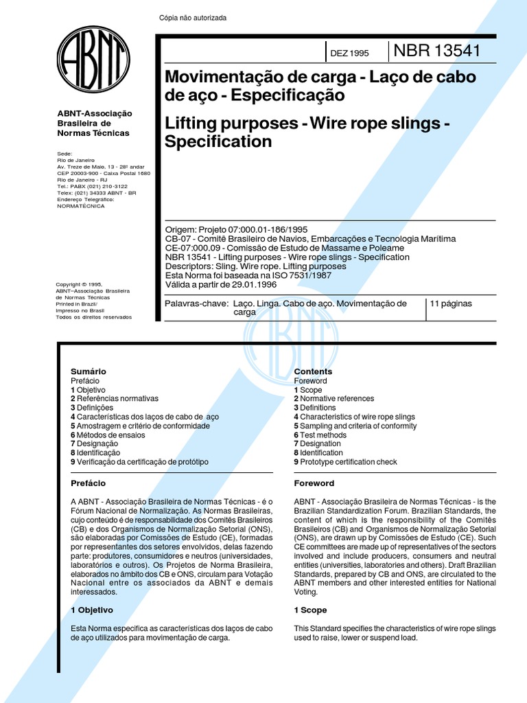 NBR 13541 PDF | PDF | Corda | Natureza