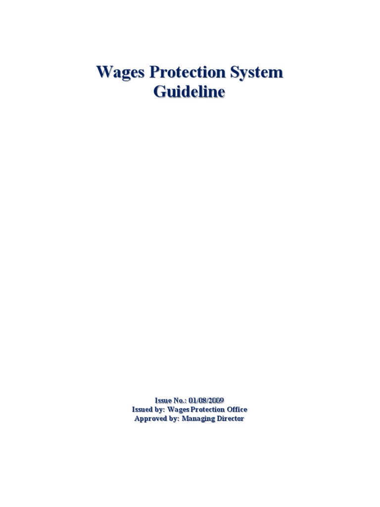Wps Guideline | PDF | Wage | Employment