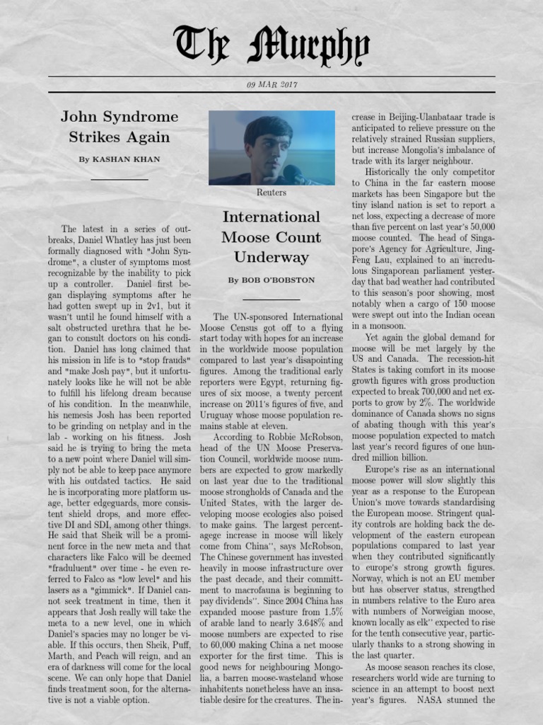 T Murphy: John Syndrome Strikes Again | PDF | Nature