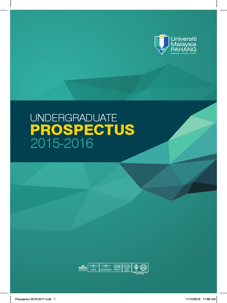 Ump Prospectus 2015 2016 | PDF | Academic Term | Engineering