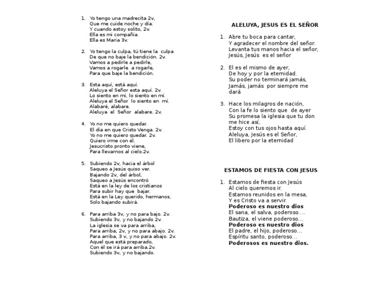Yo Tengo Una Madrecita 2v Pdf Jesús Cristo Título
