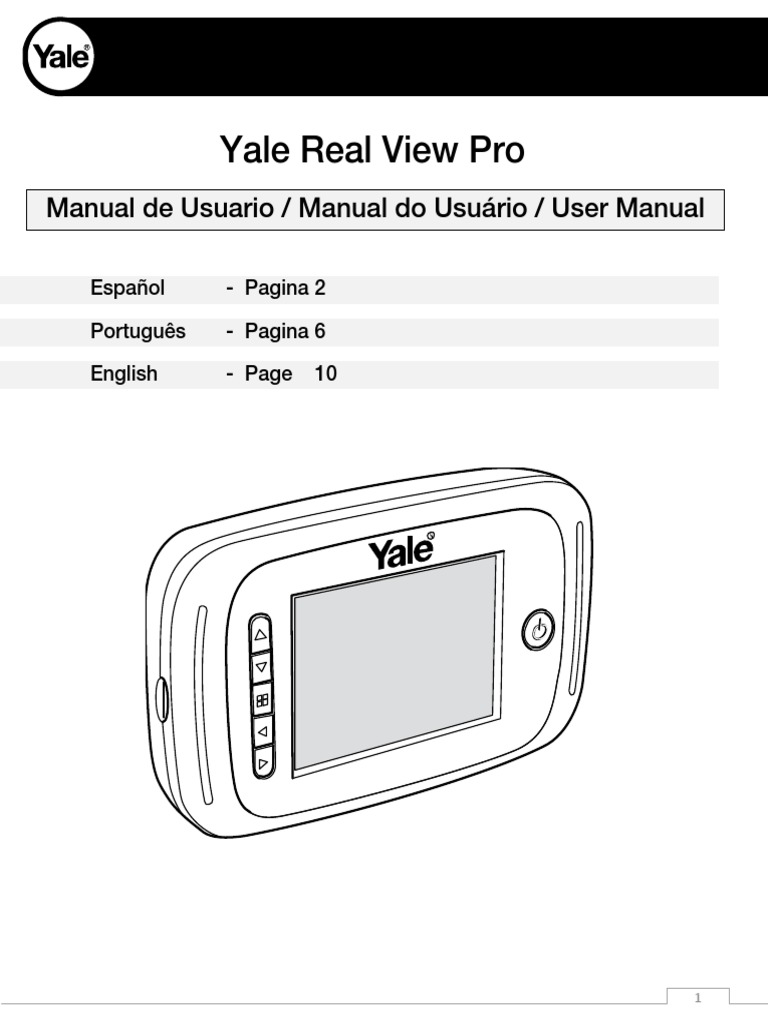 Manual Usuario Yale Real View PRO | PDF