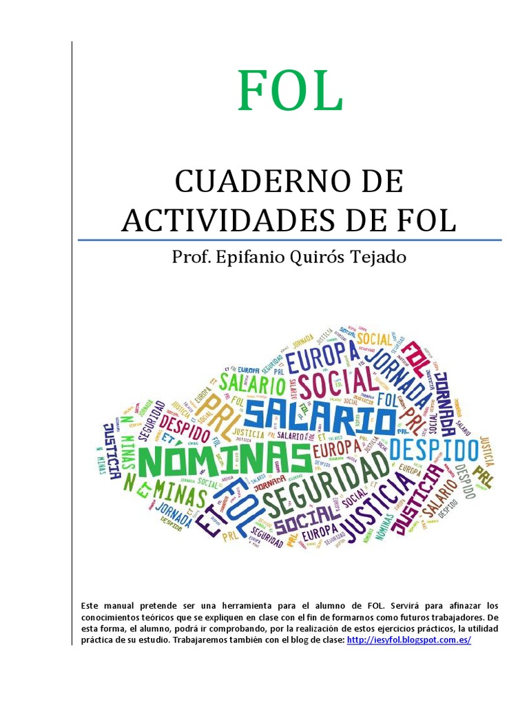 CUADERNO DE EJERCICIOS DEL FOL.pdf | Salario | Derecho laboral