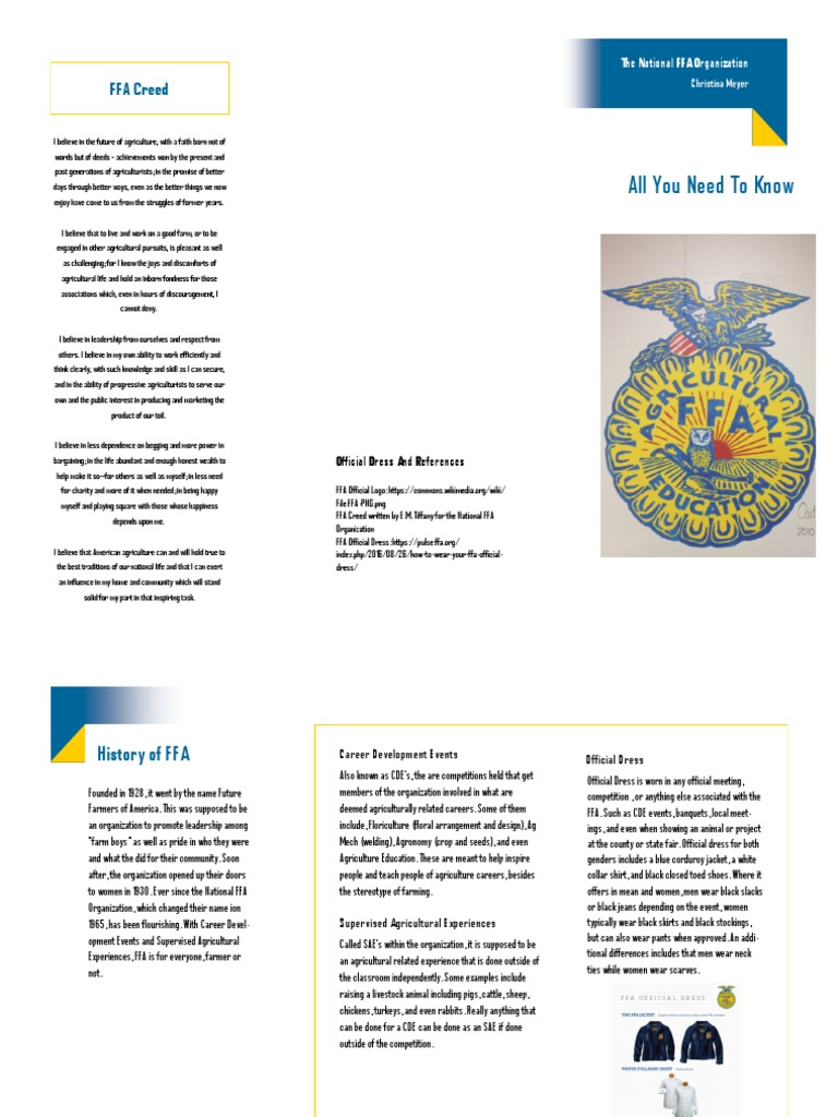 ffa brochure 1 | Agriculture | Clothing
