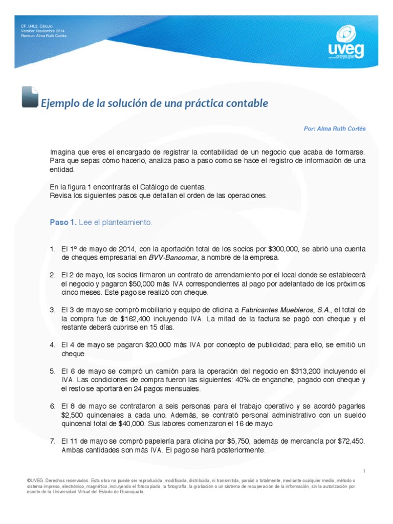 Practica Contable | PDF | Bancos | Cheque