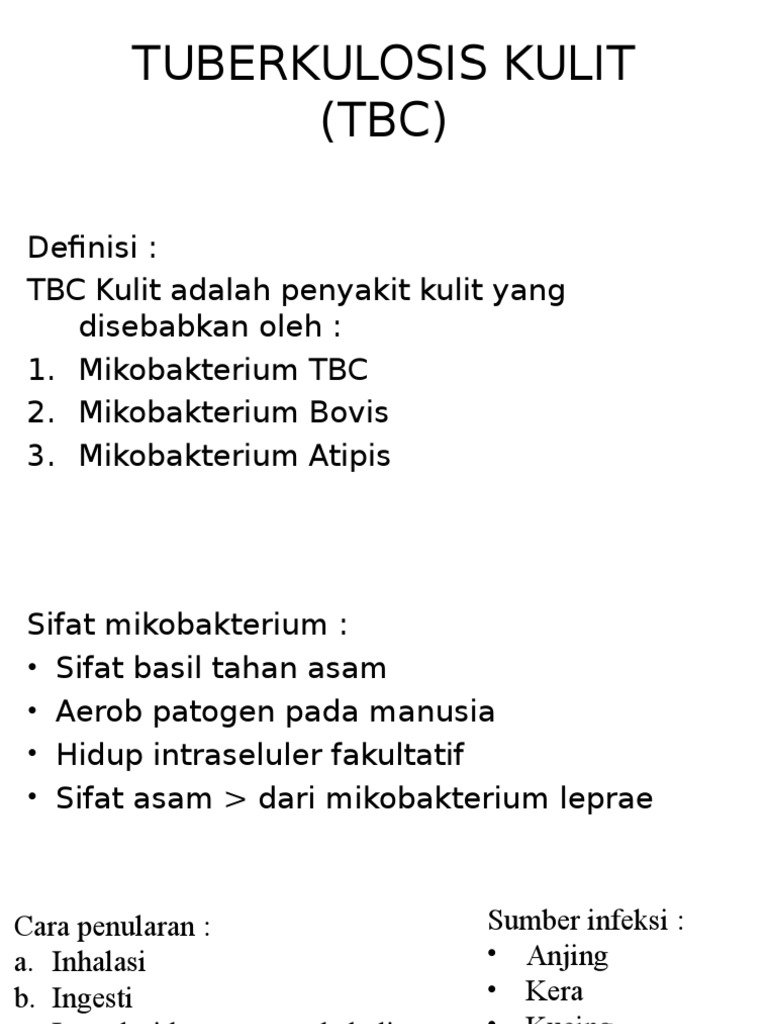 Tuberkulosis Kulit (TBC) | PDF