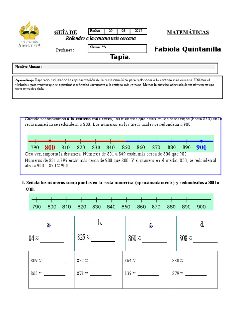 Redondeo a La Centena Más Cercana
