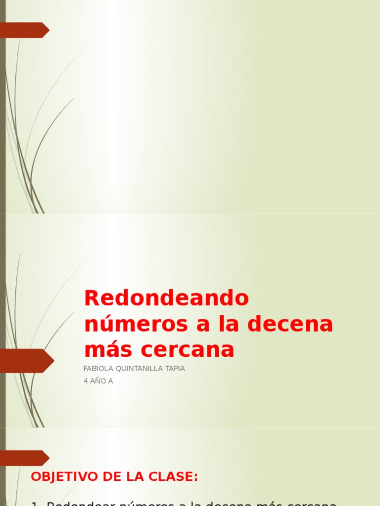 Redondeo a la Decena Más Cercana | PDF