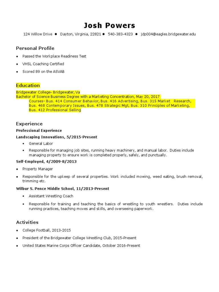 Josh Resume | PDF
