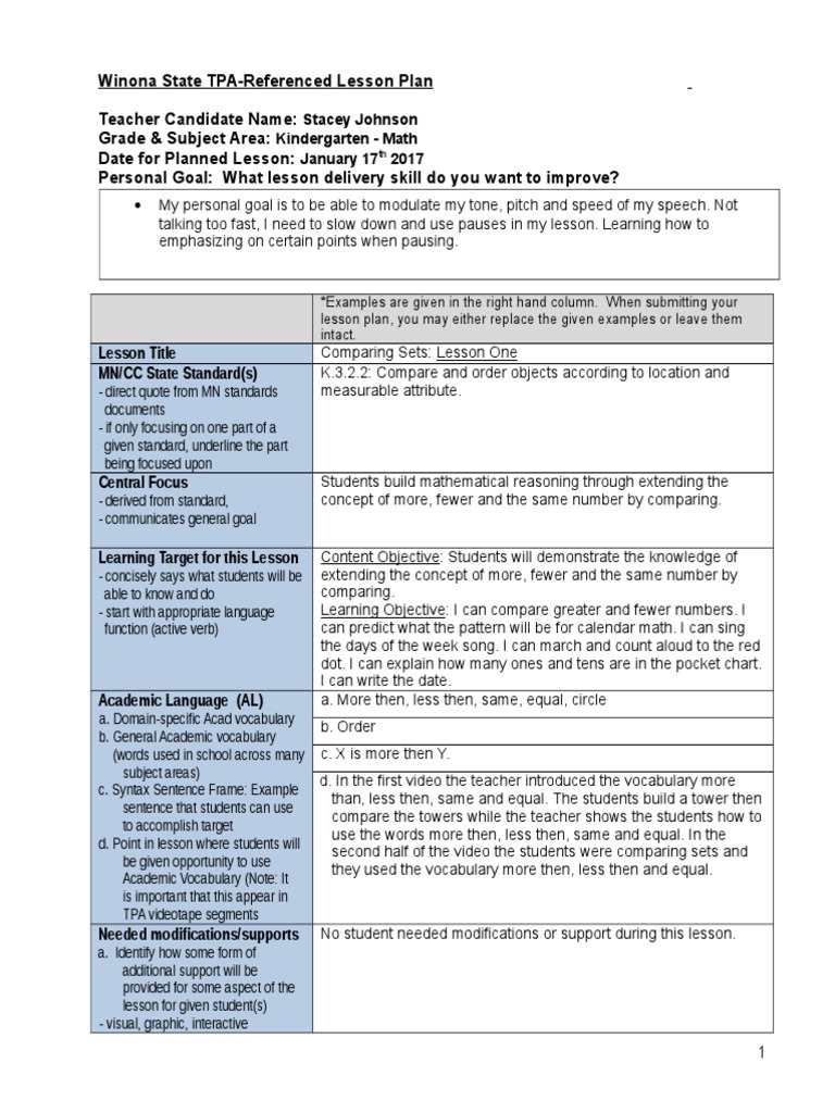 lesson plans for learning segment | Lesson Plan | Educational Assessment