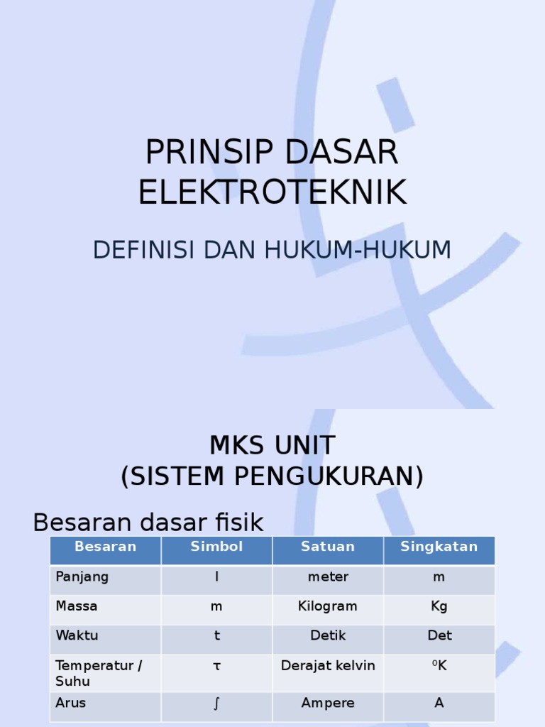 Prinsip Dasar Elektroteknik | PDF