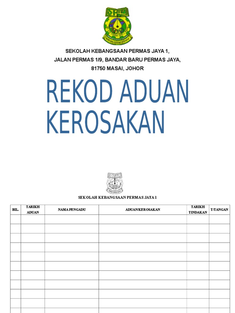 Rekod Aduan Kerosakan | PDF