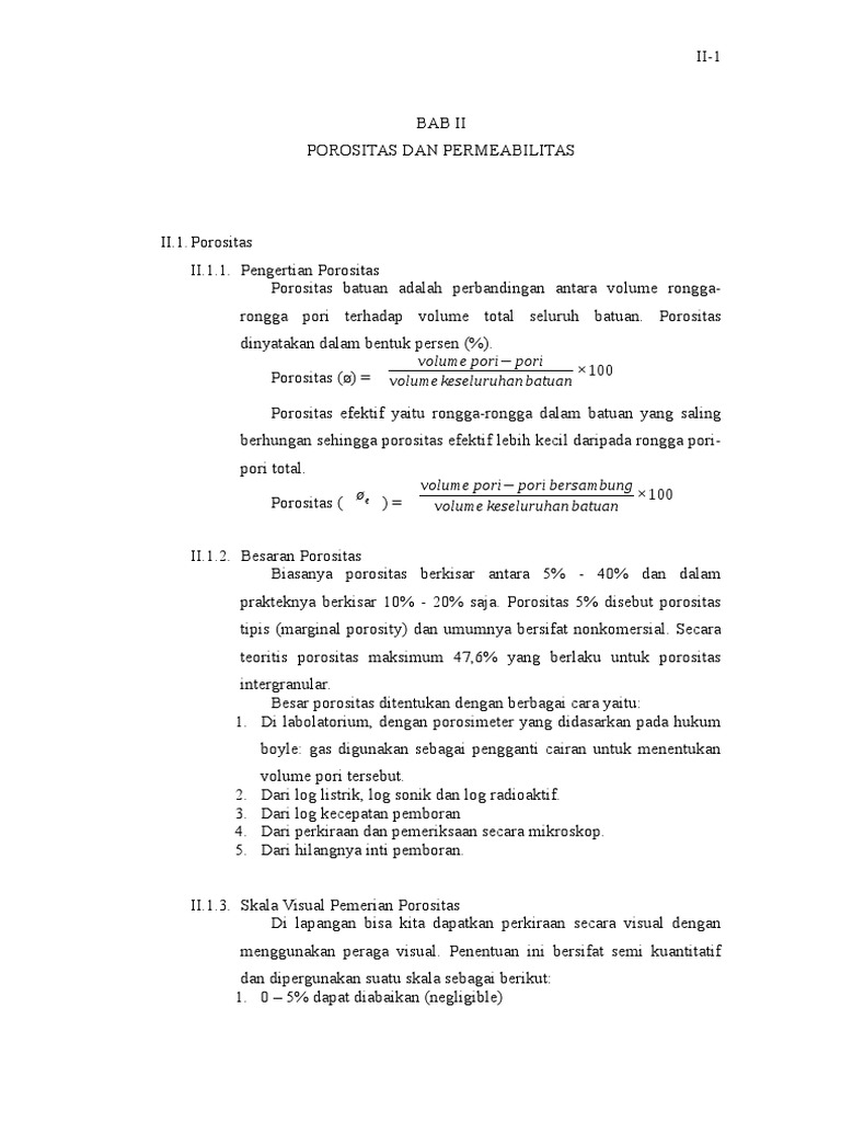 Porositas Dan Permeabilitas | PDF | Sains & Matematika