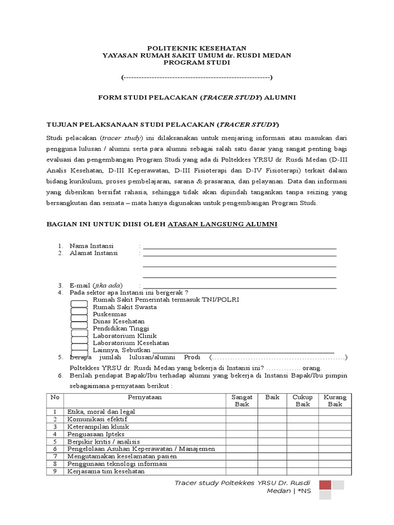 FORM Tracer Study | PDF