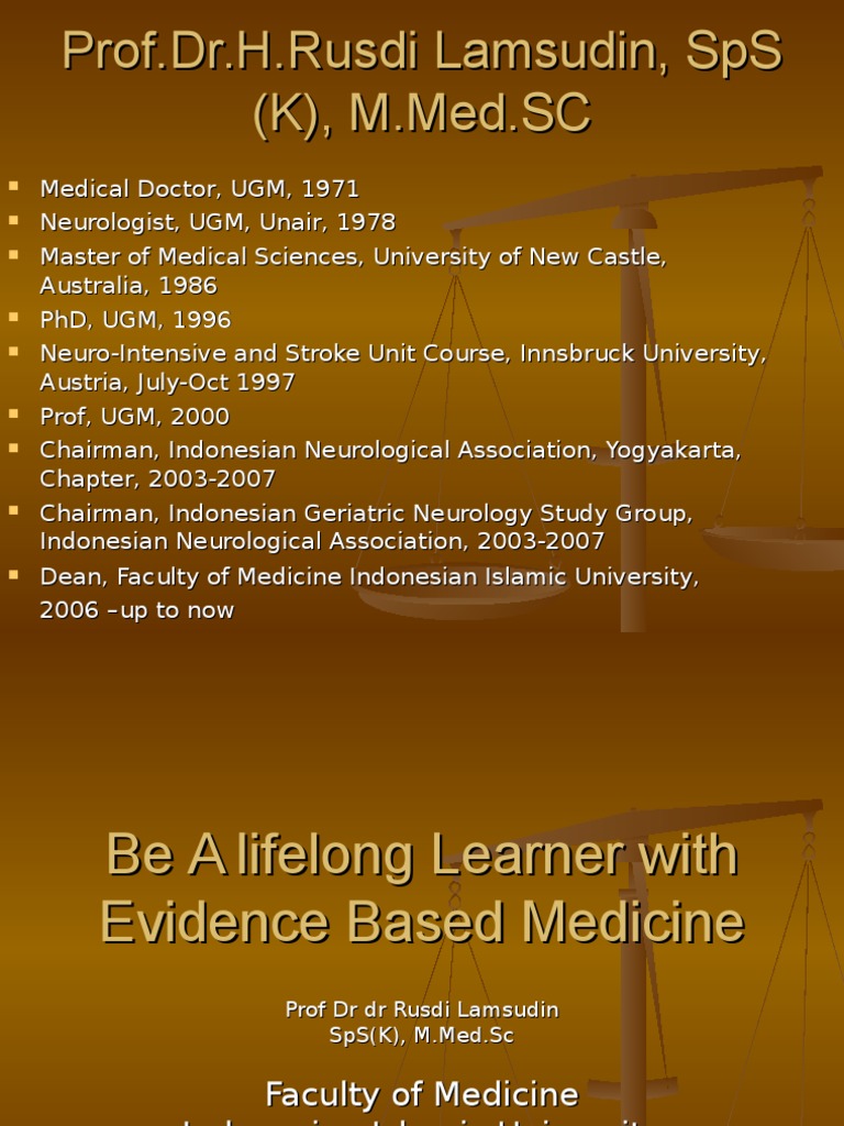 Be A Lifelong Learner With Evidence Based Medicine | PDF | Randomized ...