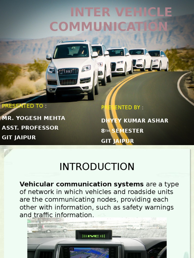 Inter Vehicle Communication | PDF | Public Key Cryptography | Traffic