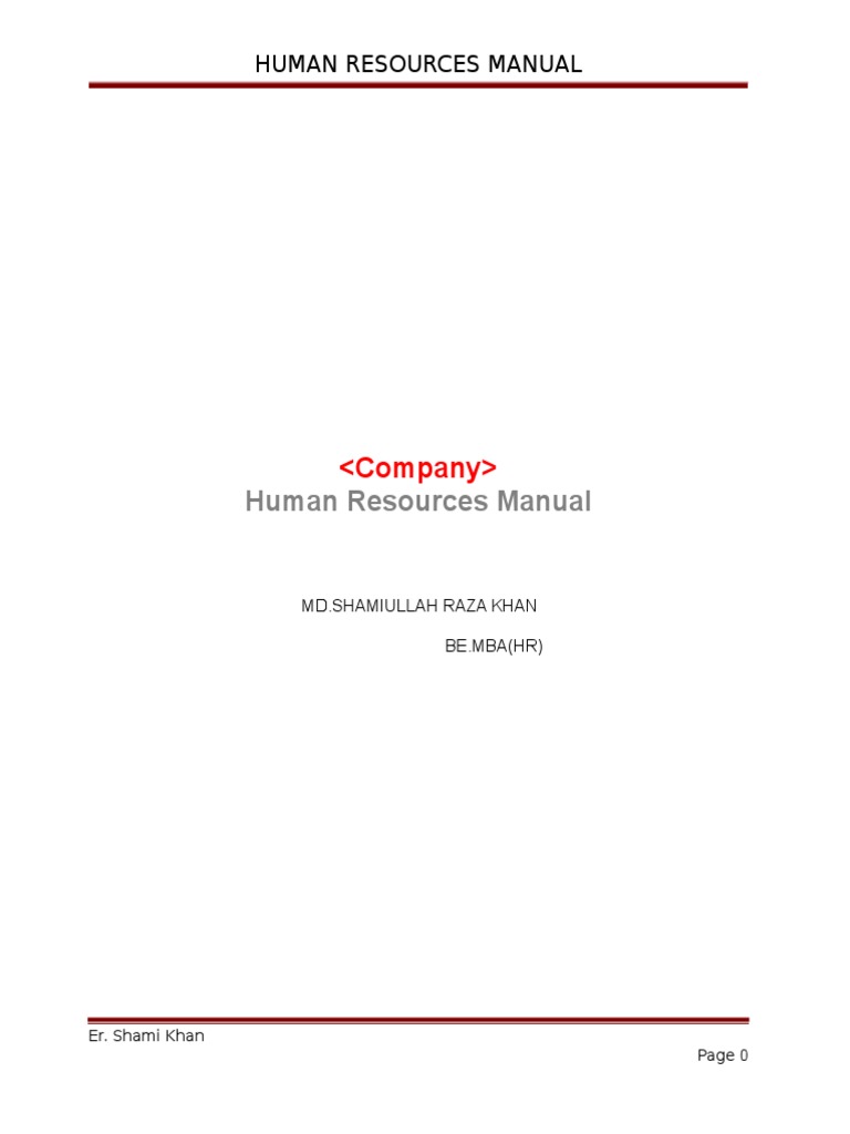 Human Resources Manual | PDF | Sexual Harassment | Performance Appraisal