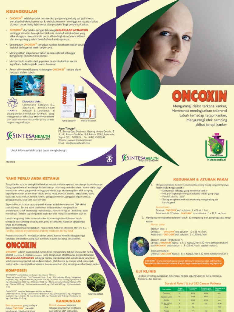 Brosur Oncoxin PDF | PDF