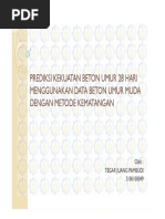 Tabel Konversi Umur Beton 3-28 Hari | PDF