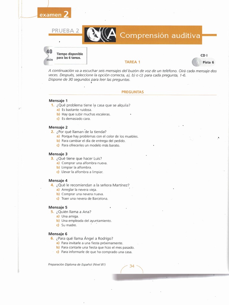 Listening b1 Unidad 2 | PDF