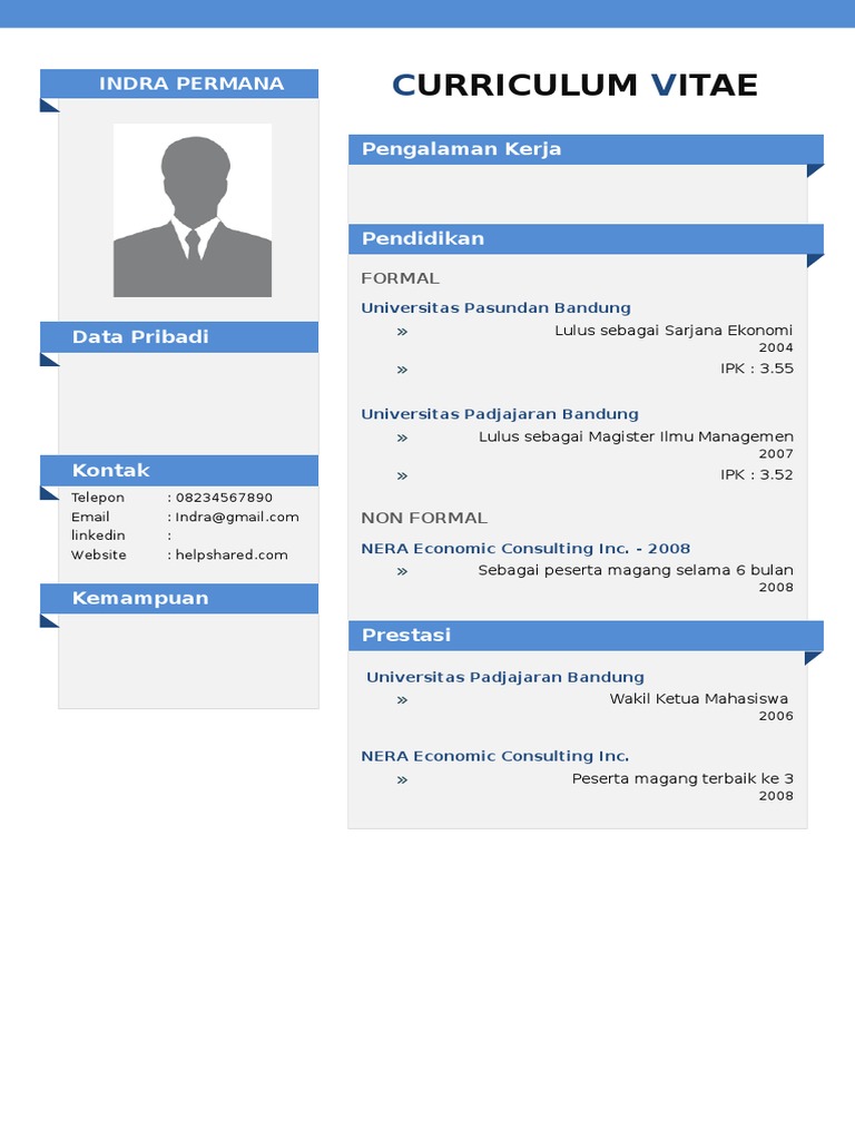 Contoh CV Bagus | PDF