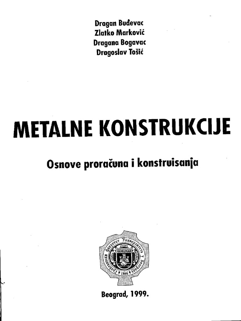Metalne Konstrukcije 1 | PDF