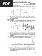 Structural Analysis Problems For Practice | PDF | Bending | Truss