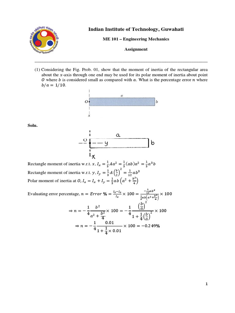ME101 Tutorial 06 Solution | PDF | Rotation Around A Fixed Axis | Triangle