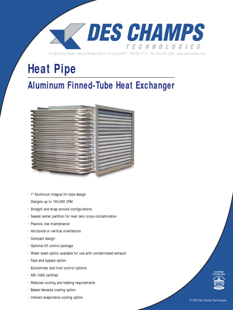 Des Champ - HeatPipe-PDS (Datasheet) | PDF