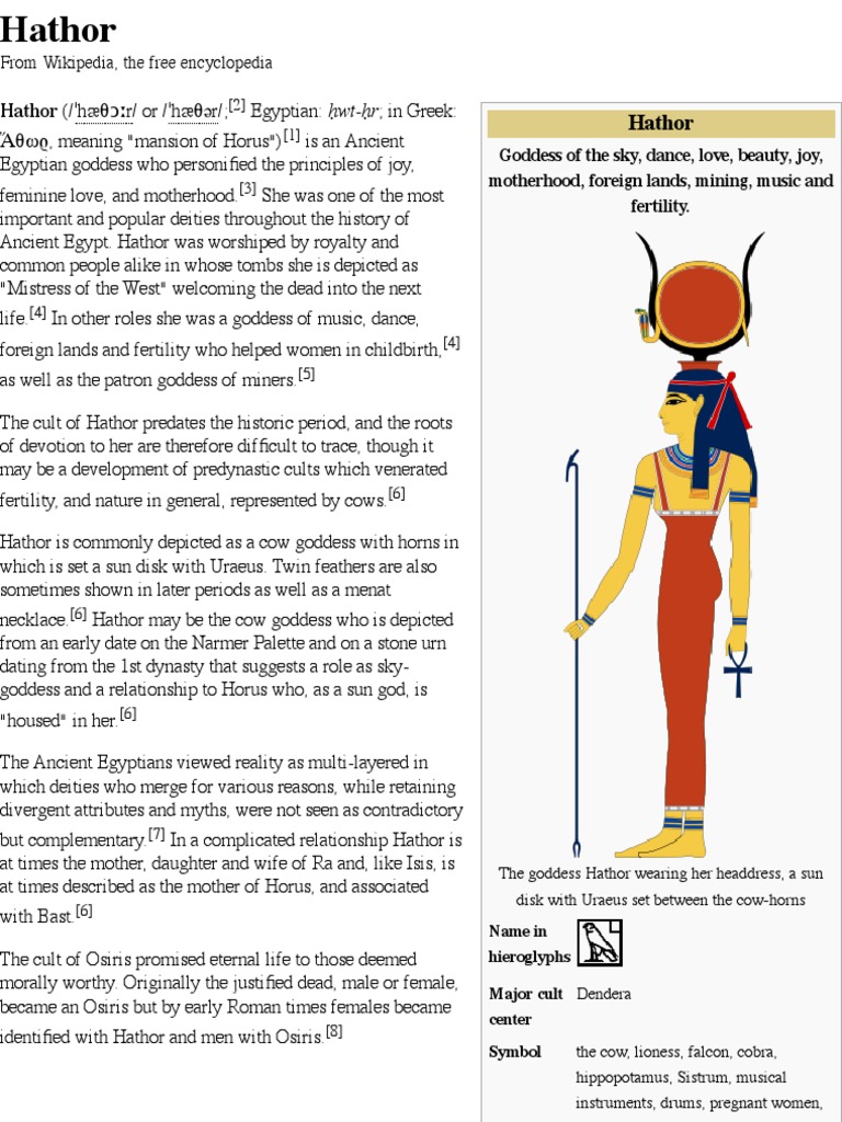 Het Heru (Hathor) | PDF | Polytheism | Deities
